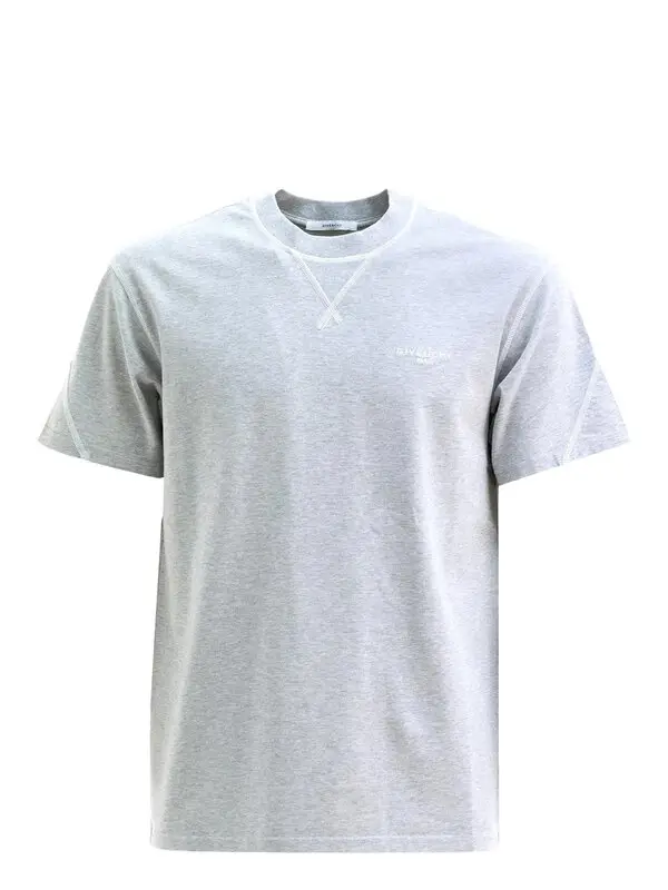 Givenchy Couture Seam Contrasted Stitch T-shirt - Gray