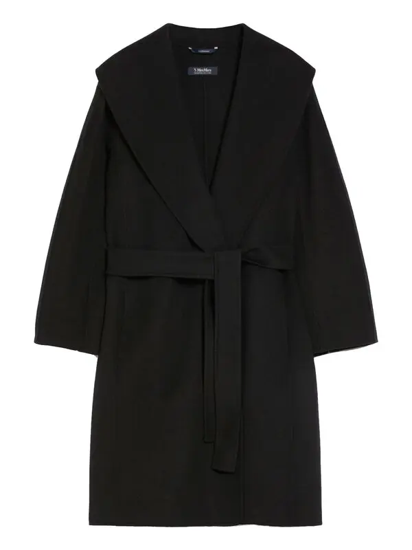 MAX MARA `S Max Mara Belted Wool Coat - Black