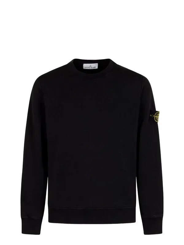Stone Island Hooded Sweatshirt - Black