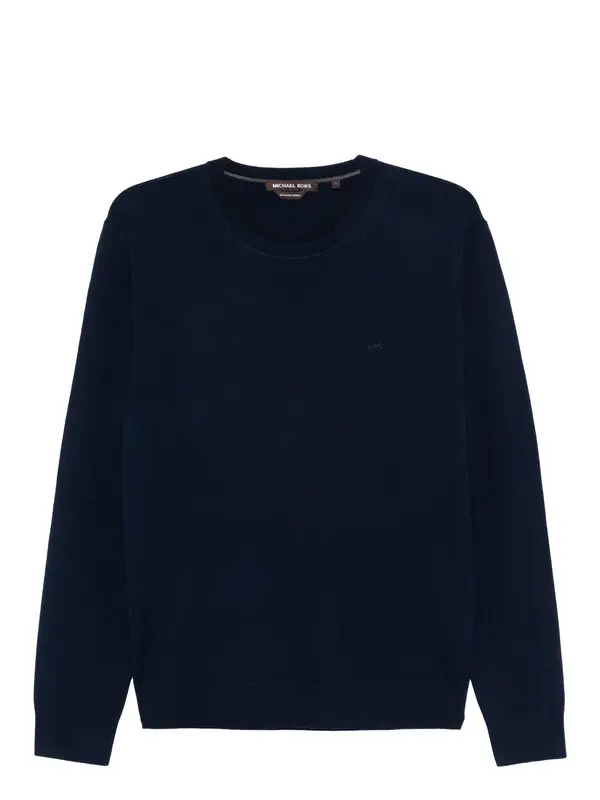 Michael Kors Merino Wool Crew Neck Sweater - Blue