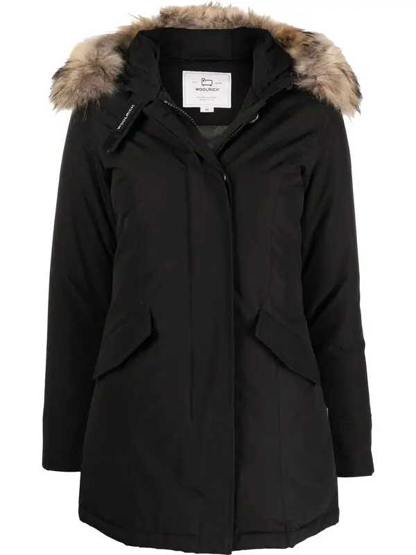 Woolrich Arctic Parka With Removable Fur Trim - Black