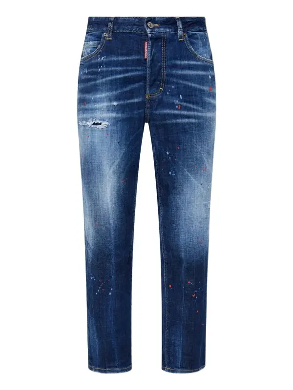 Dsquared2 Medium Easy Red Spots Boston Jeans - Blue