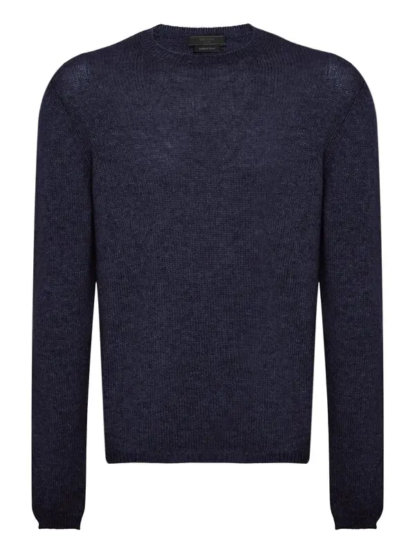 Prada Cashmere Crew Neck Sweater - Blue