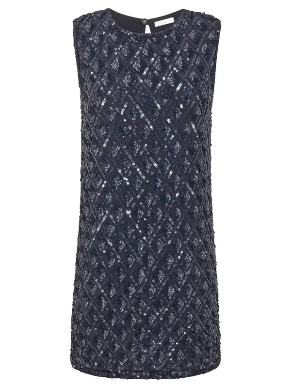 P.a.r.o.s.h Sequin Embellished Mini Dress - Blue
