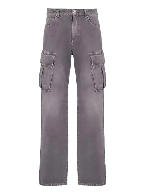 Balmain Large Cargo Jeans - Gray
