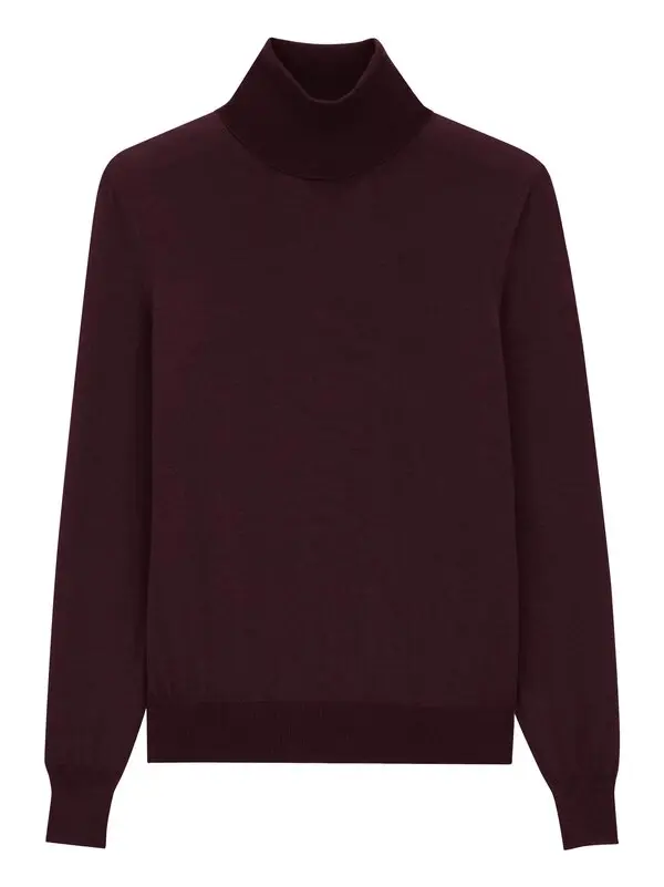Saint Laurent Wool Turtleneck - Red