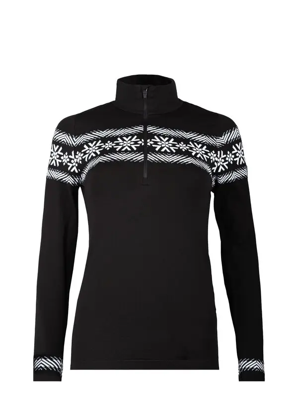 NEWLAND Col De Mines Quarter Zip Sweater - Black