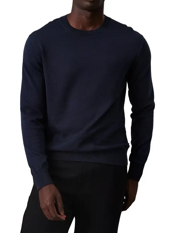 Calvin Klein Premium Cotton Crewneck Sweater - Blue