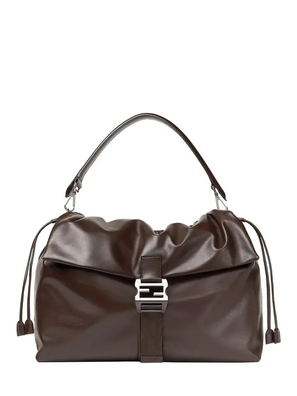 Fendi Flux Maxi Messenger Bag - Brown