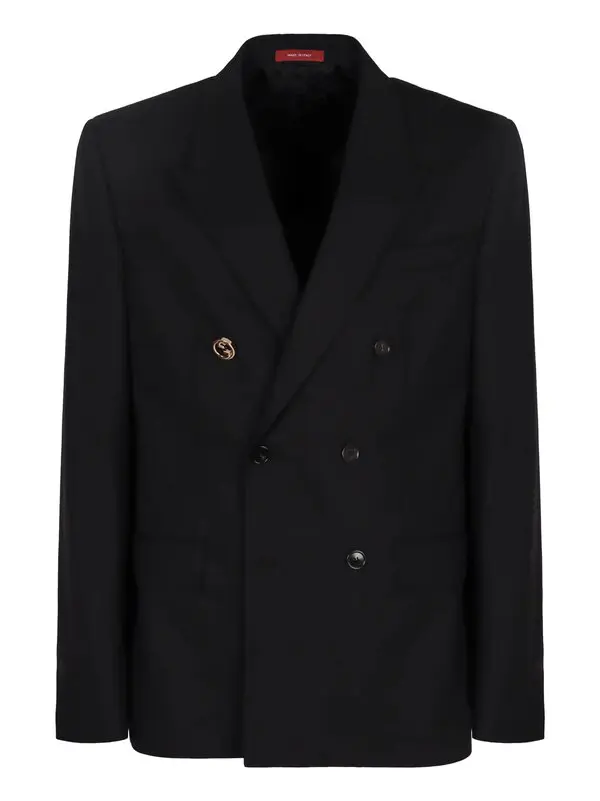Gucci Double Breasted Blazer - Black