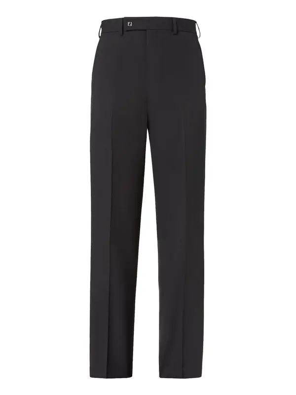 Fendi Wool Tailored Trousers - Black