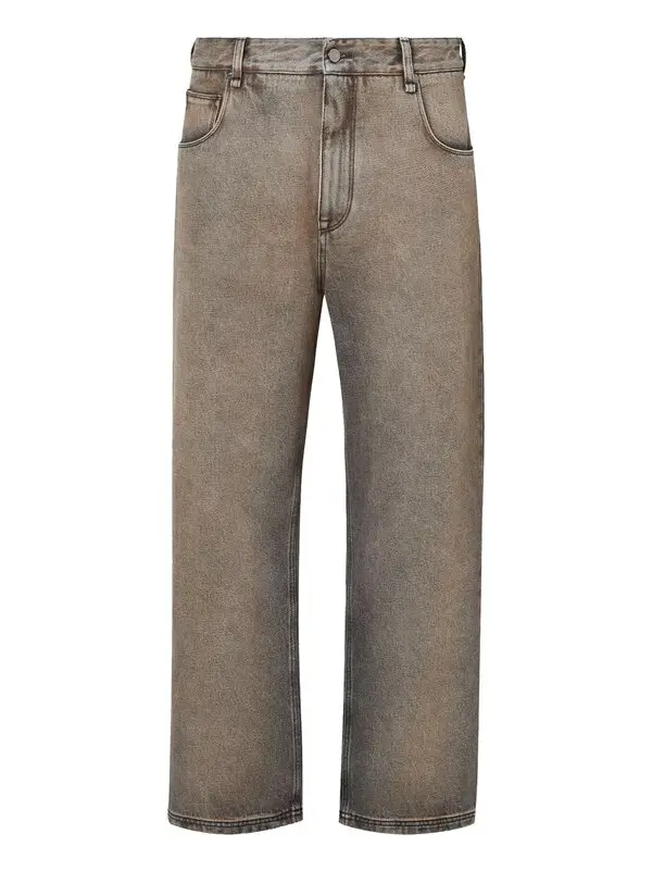 Fendi Faded Straight Leg Jeans - Gray
