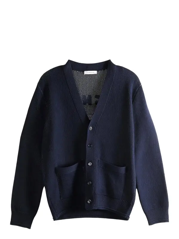 Givenchy V-neck Cardigan With Logo - Blue
