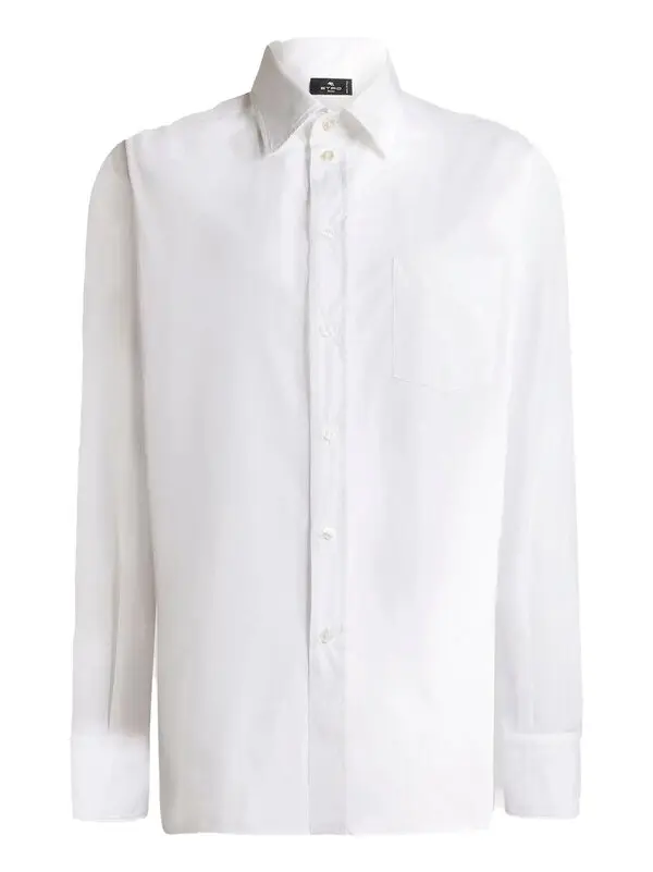 Etro Loose Fit Shirt With Back Print - Blue