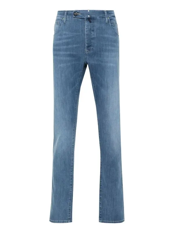 Incotex Slim Fit Denim Trousers - Blue