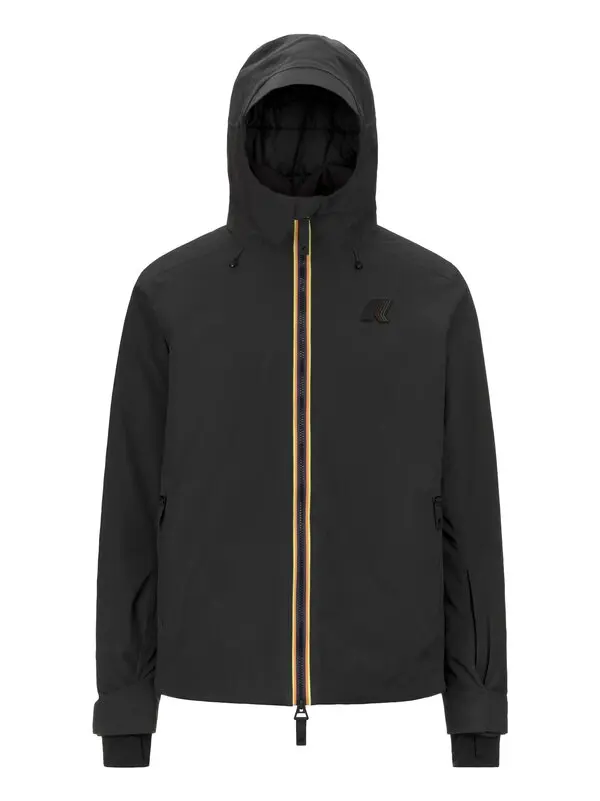 K-WAY Lesarcs 2l Twill Jacket With Hood - Black