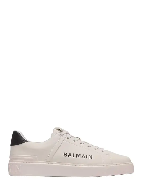 Balmain Low Top Lace Up Sneakers - Black