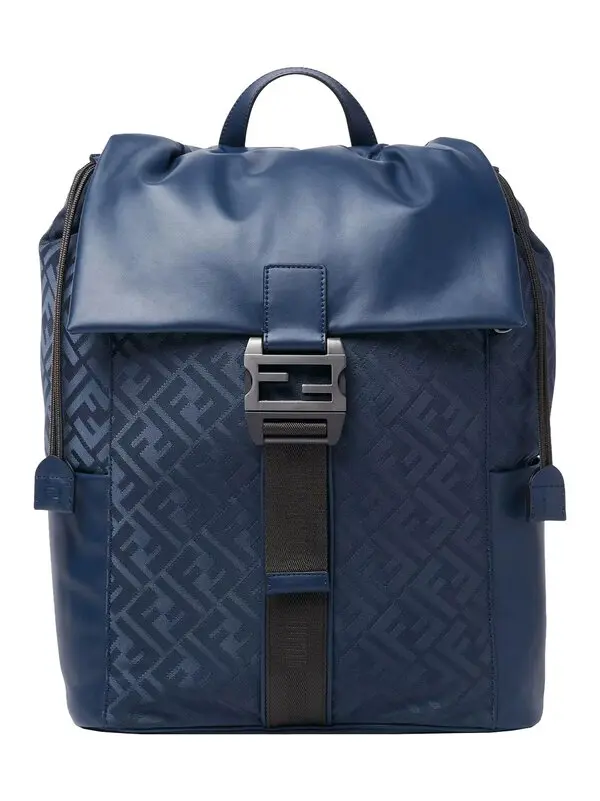 Fendi Flux Backpack With Monogram - Blue