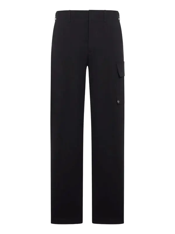 Fendi Gabardine Cargo Trousers - Black