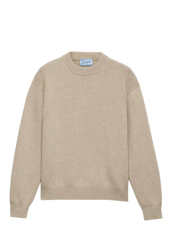 Prada Crew Neck Re-cashmere Sweater - Brown