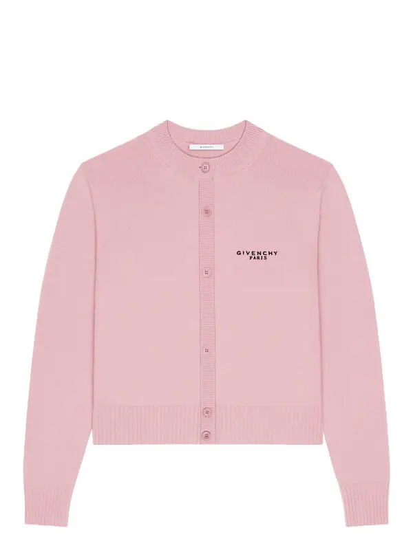 Givenchy Crew Neck Cardigan - Pink