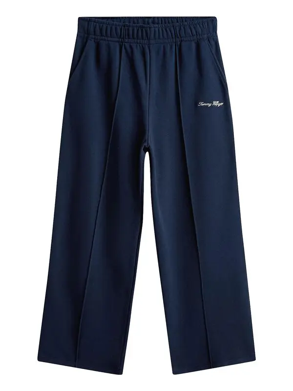 Tommy Hilfiger Cotton Terry Sweatpants With Script Logo - Blue