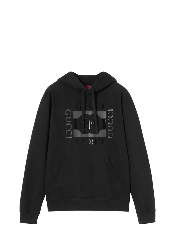 Gucci Cotton Jersey Hoodie With Graphic Print - Black
