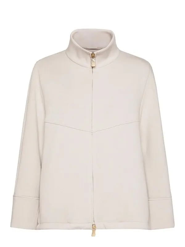 ELENA MIRO` Zip-up High Neck Jacket - Gray