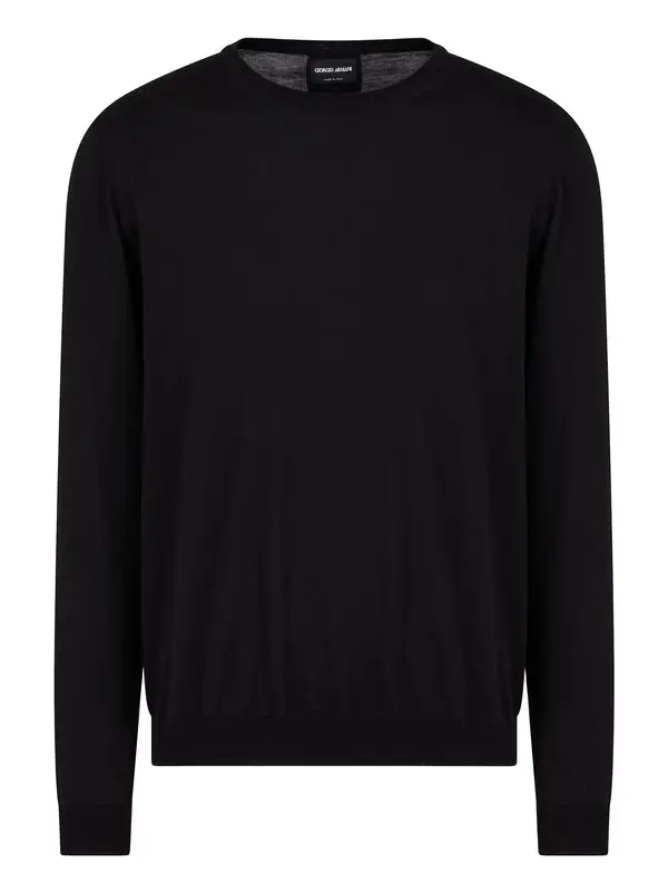 Giorgio Armani Crew Neck Sweater - Black