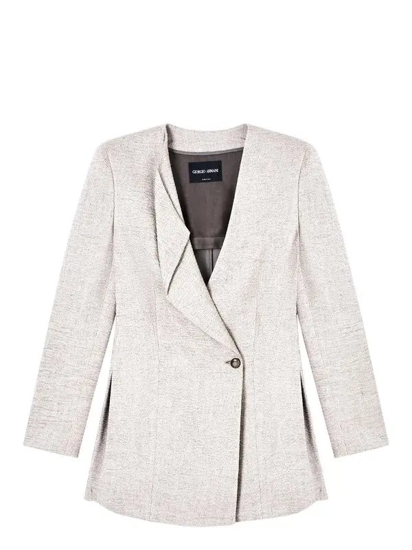 Giorgio Armani Textured Blazer - Brown
