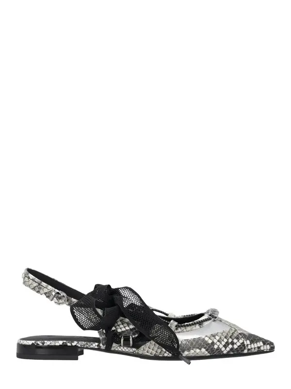 Pinko Gianira 30 Flat Pumps With Bow Detailing - Black