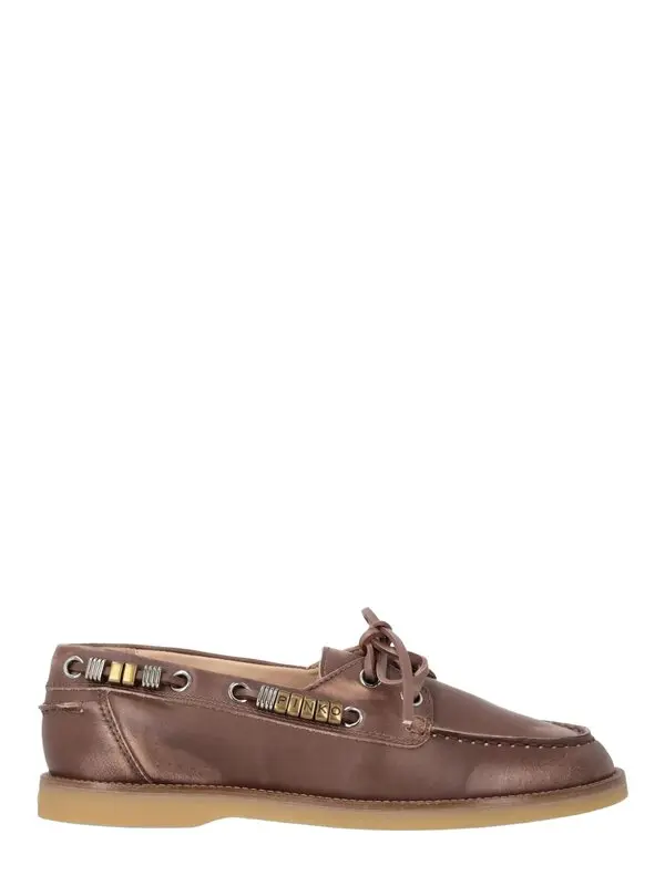 Pinko Grace 01 Leather Loafers - Brown