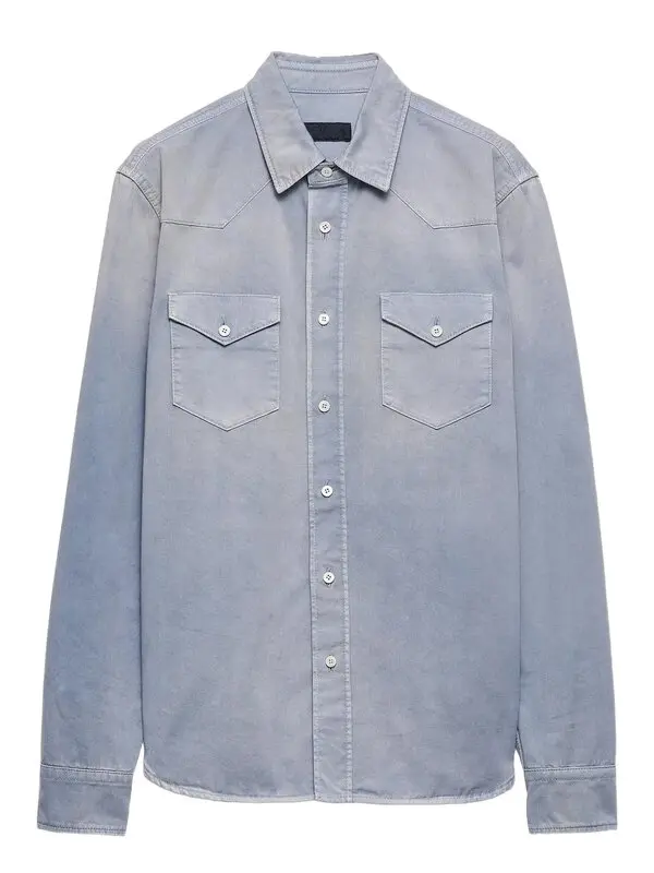 Prada Gabardine Shirt - Blue