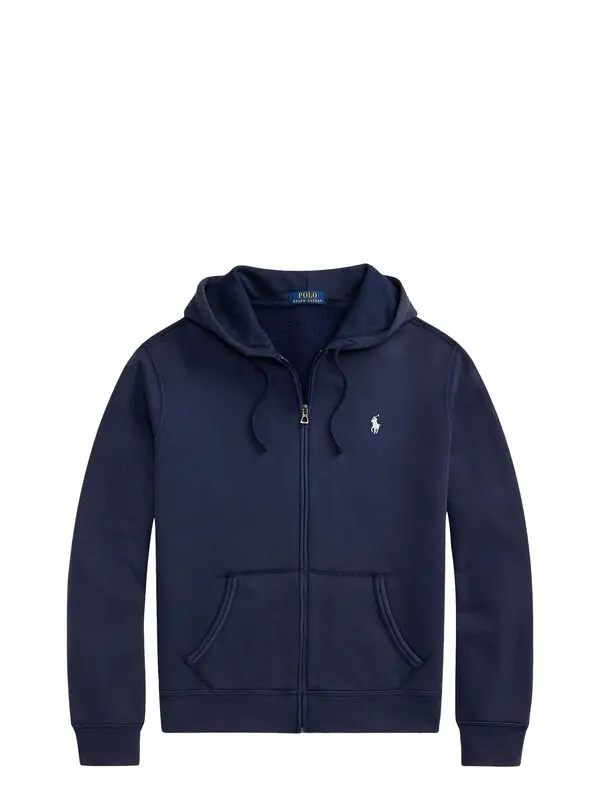 Polo Ralph Lauren Full Zip Hoodie With Logo - Blue