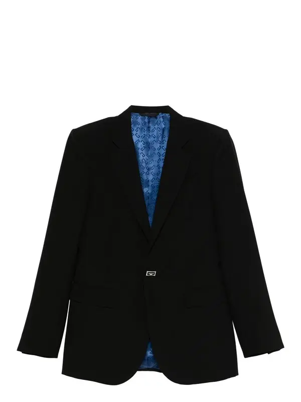 Givenchy Slim Fit Technical Wool Blazer With Monogram 72 Lining - Black