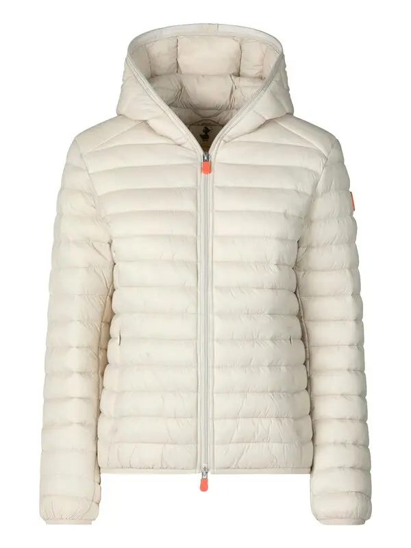 SAVE THE DUCK Daisy Puffer Jacket With Hood - Beige