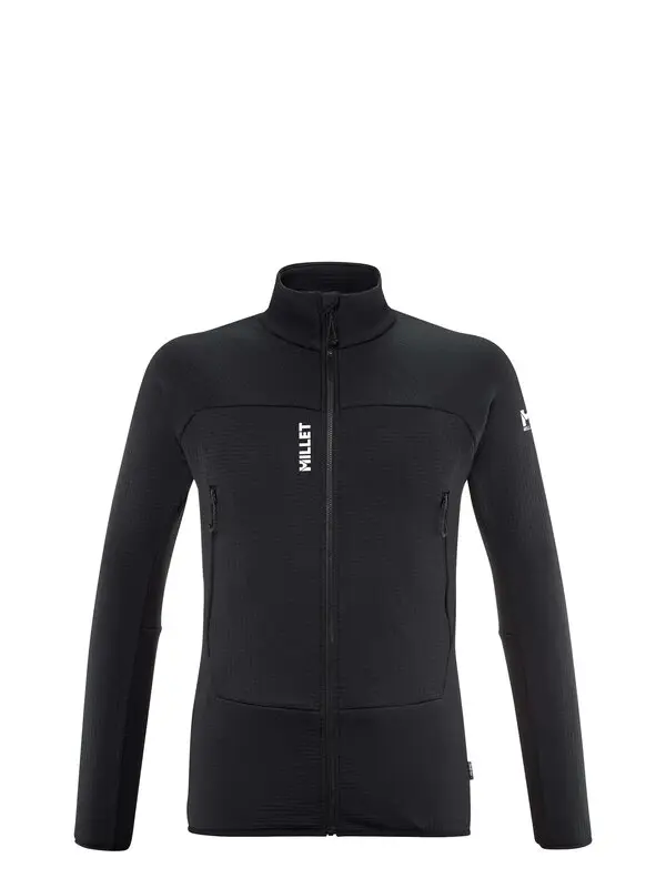 MILLET Fusion Grid Zip-up Jacket With Stand Collar - Black
