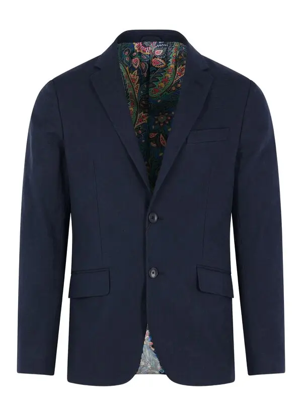 Etro Roma Jacket With Paisley Interior - Blue