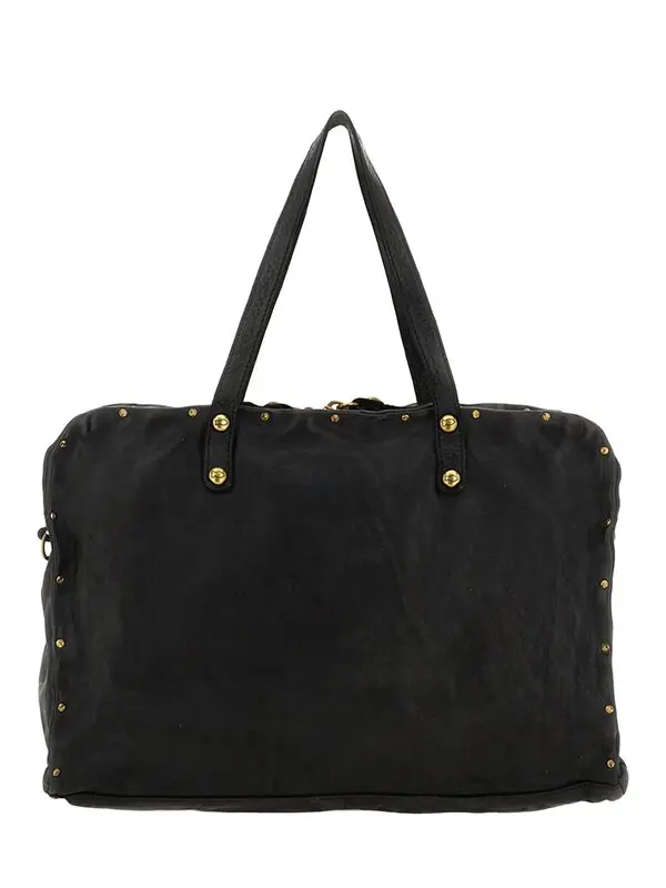 CAMPOMAGGI Clelia Bag With Stud Embellishments - Black