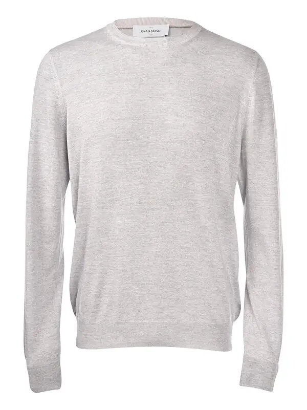 GRAN SASSO Ribbed Turtleneck Sweater - Gray