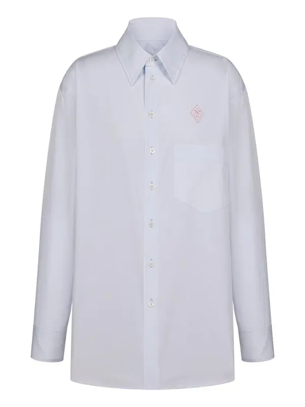 Seafarer Kim Shirt With Embroidered Logo - Blue