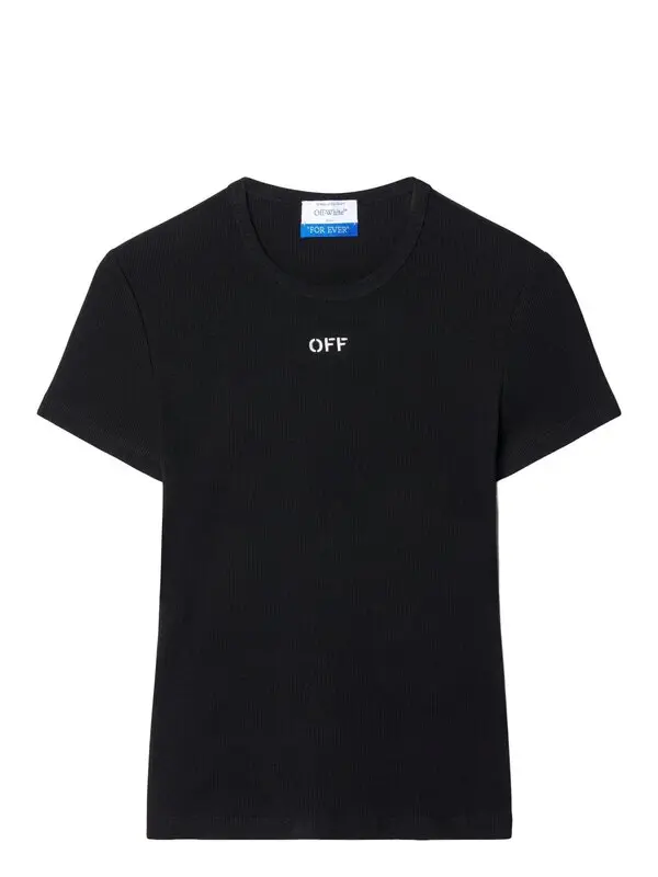 Off-White Off Stamp Rib Basic Tee - Black
