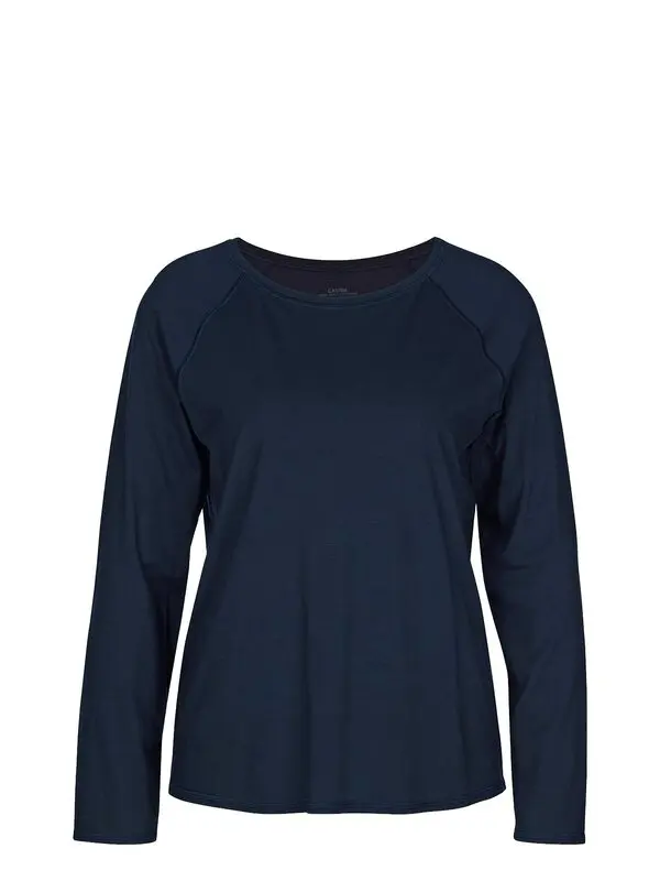 CALIDA Long Sleeve Cotton Shirt - Blue