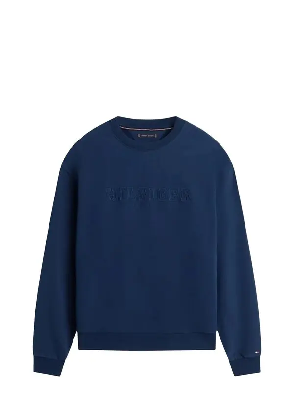 Tommy Hilfiger Mixed Media Graphic Crewneck Sweatshirt - Blue