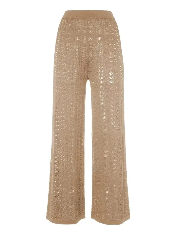 Malo Wide Leg Trousers - Beige
