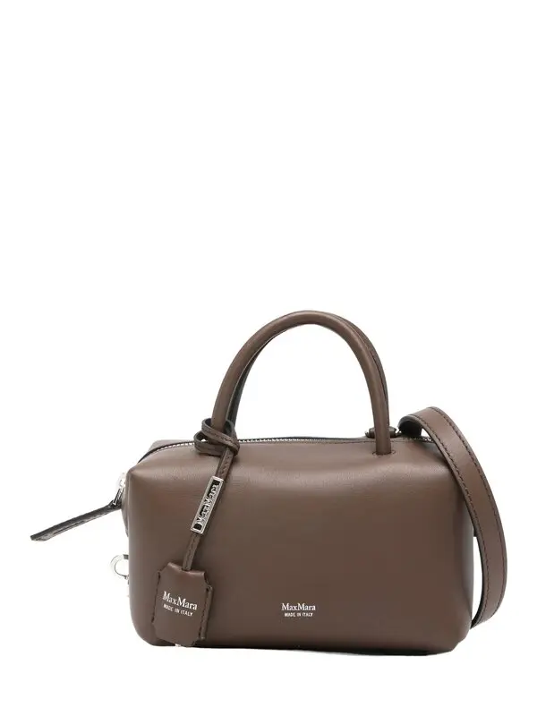 Max Mara Leather Holdall Bag - Brown