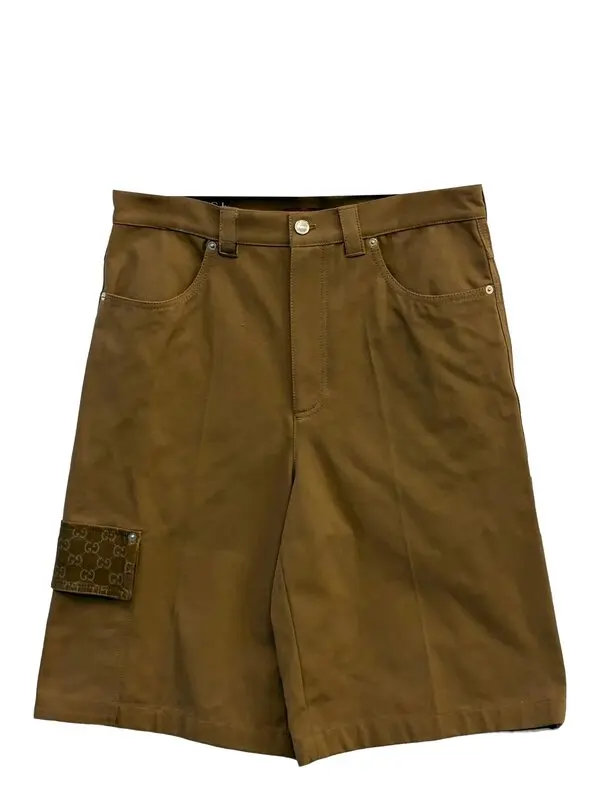 Gucci Monogram Cargo Shorts - Brown