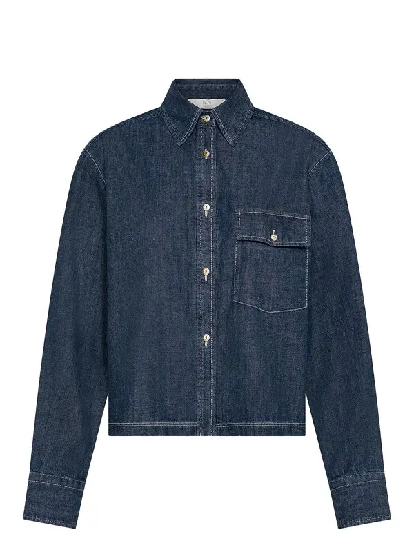 SEVENTY VENEZIA Denim Shirt With Classic Collar - Blue
