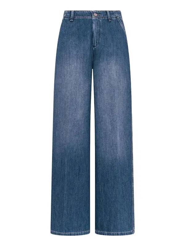 SEVENTY VENEZIA Wide Leg Jeans - Blue