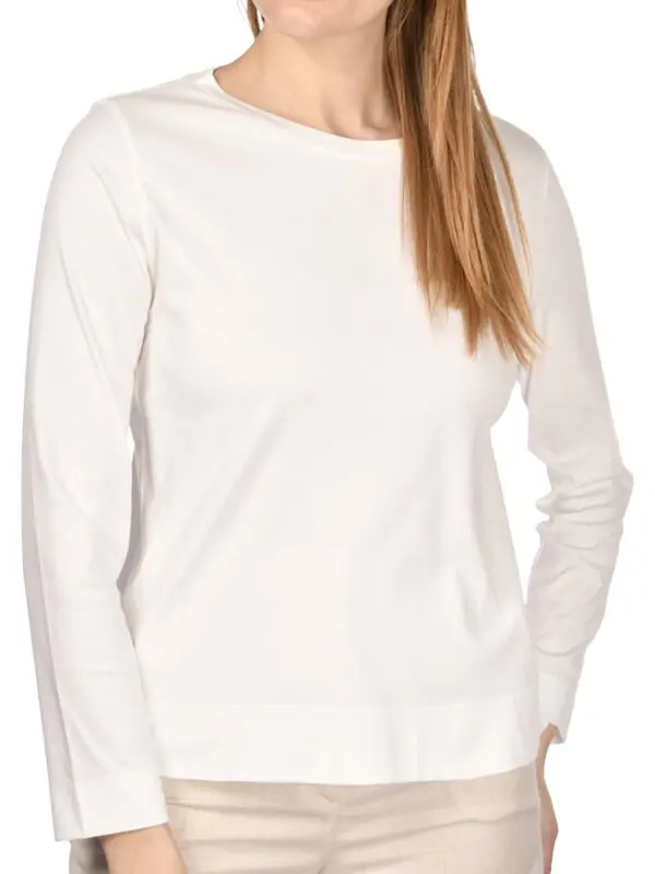 GRAN SASSO Marinara' Cotton Sweater - White